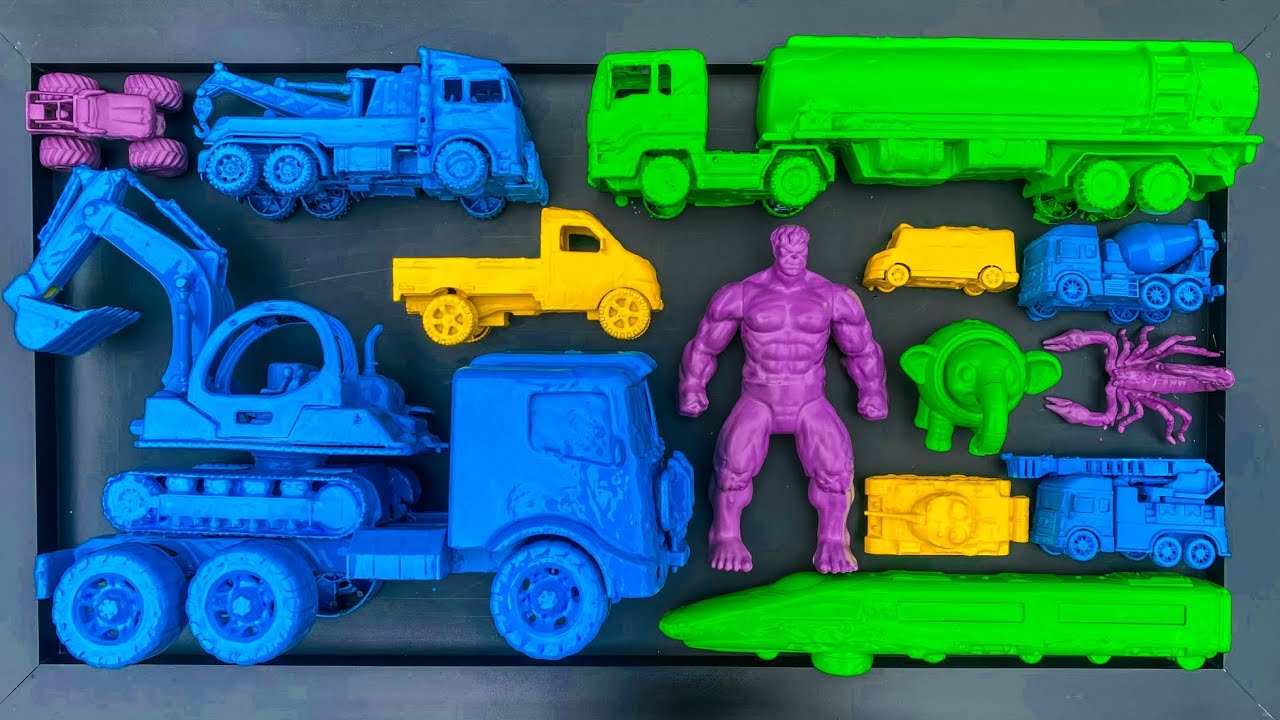 Membersihkan mainan mobil mobilan,mobil tangki,mobil monster,mobil ...