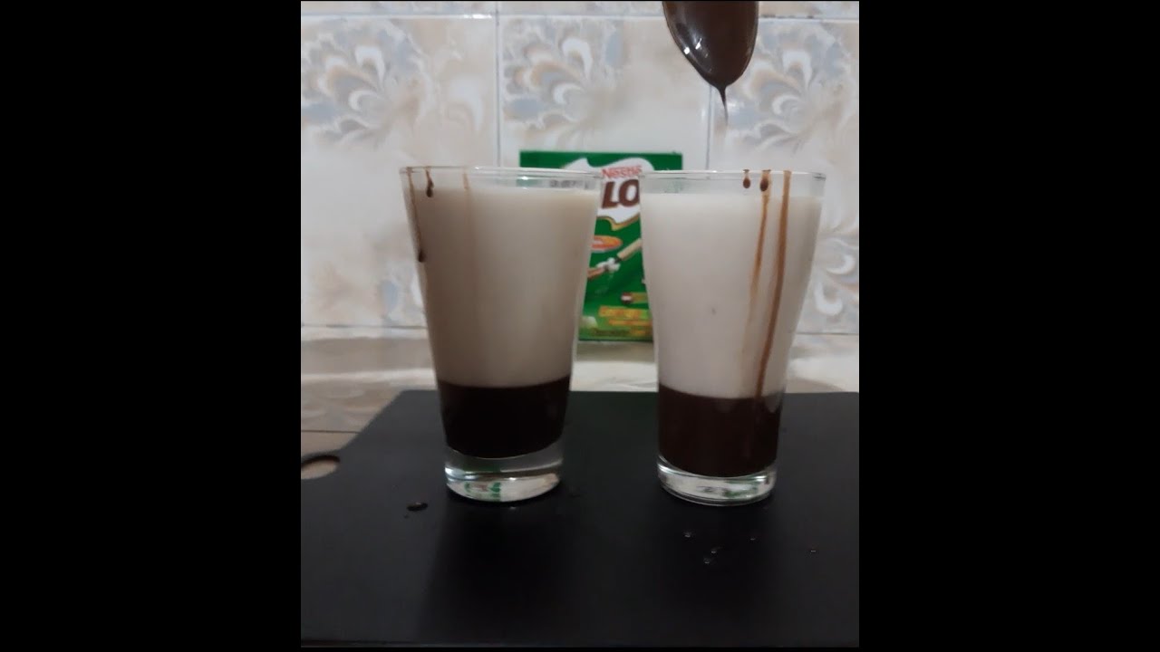 double milo milk shake/ how to make thick milo milk shake - YouTube