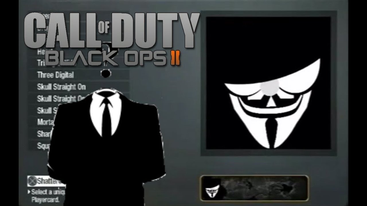 Black Ops Emblem - Anonymous - COD Tutorial - YouTube