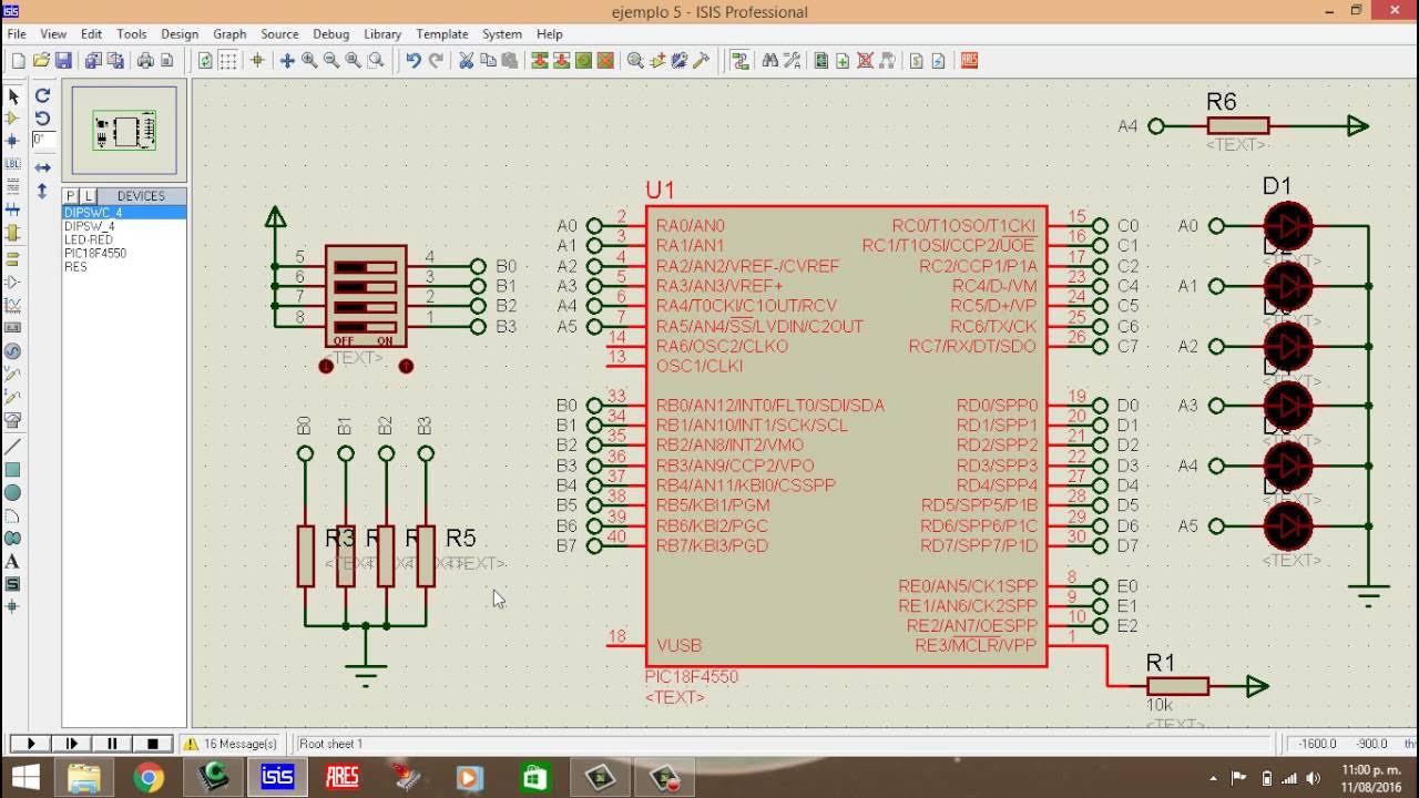 7. Condicionales if-else anidados en PIC C Compiler - PIC18F4550 - YouTube