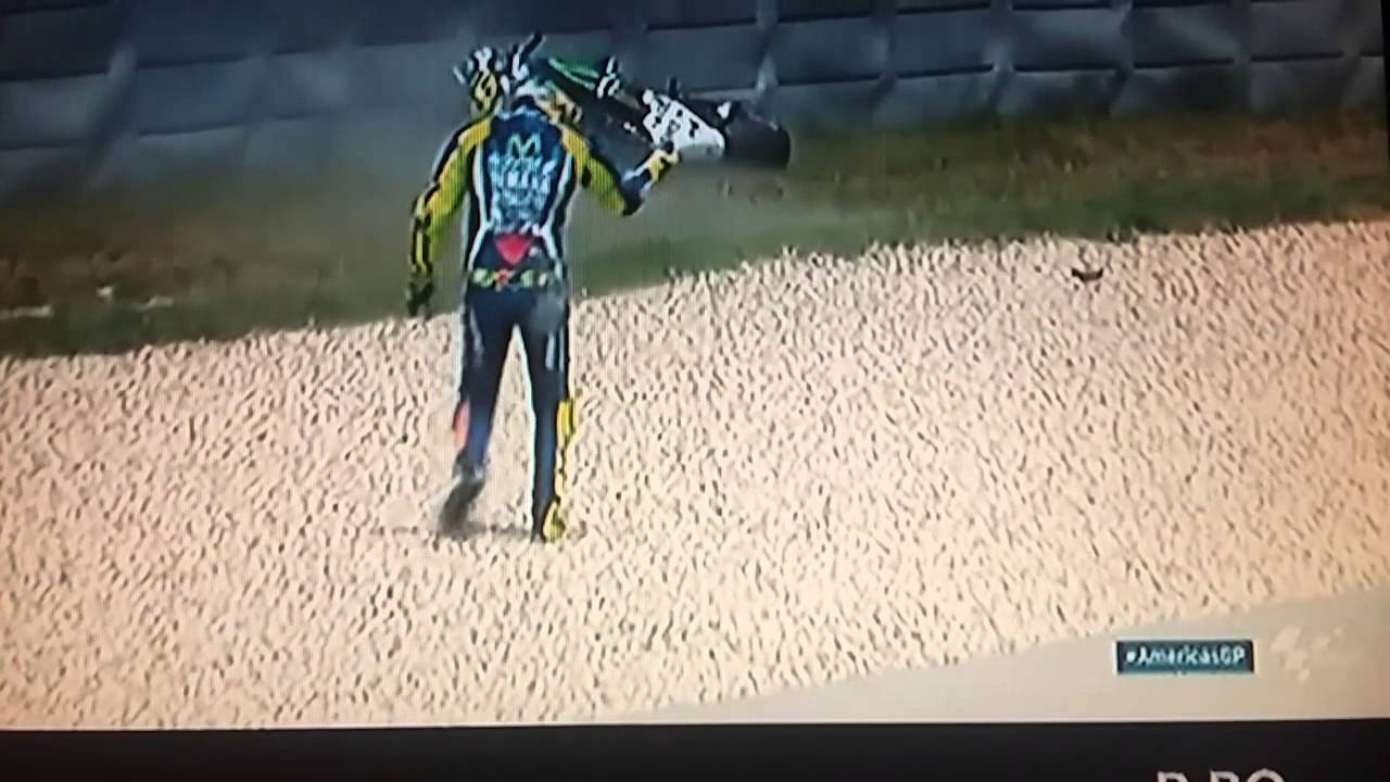Valentino Rossi Crash MotoGP 2016 Austin (USA) - YouTube