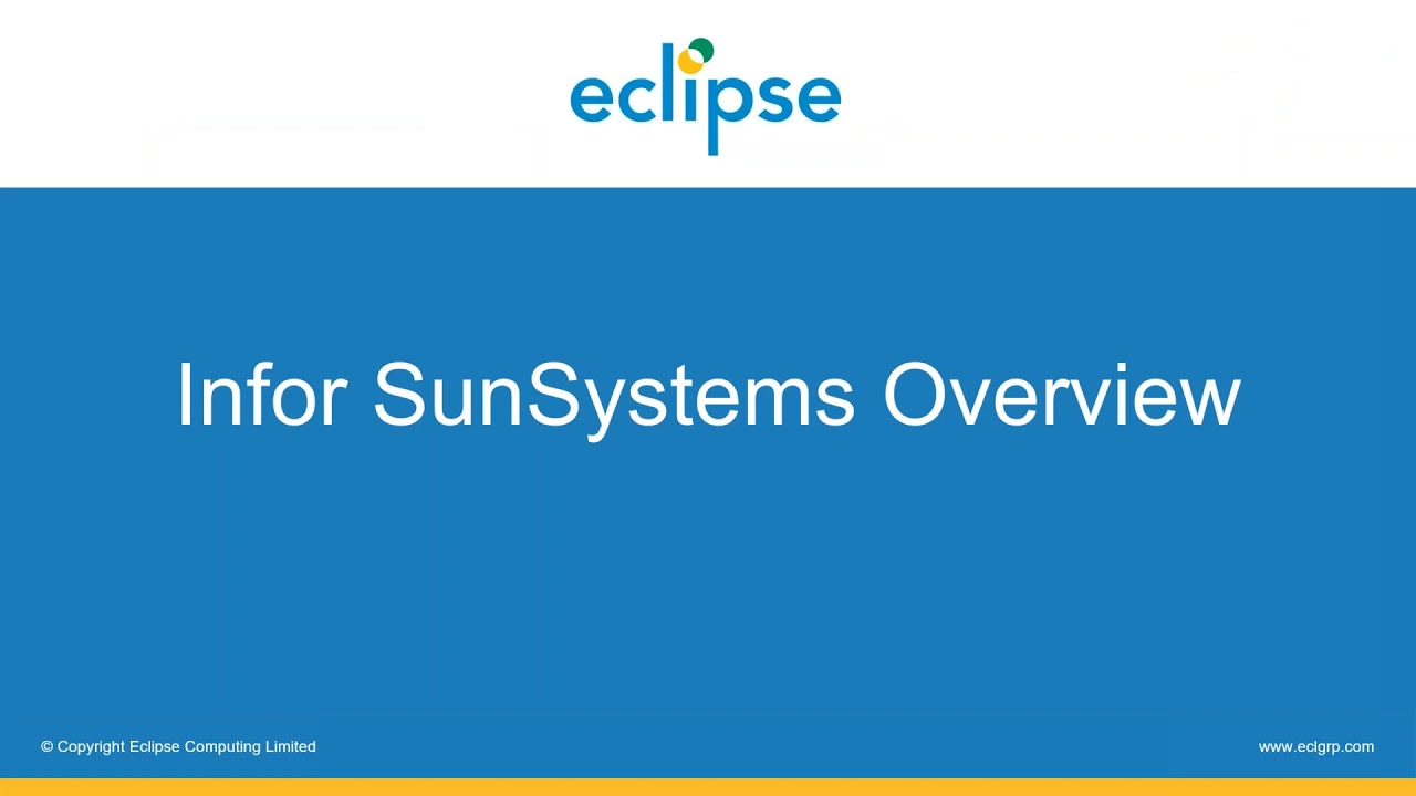 Grow Your Business With Infor SunSystems. - YouTube