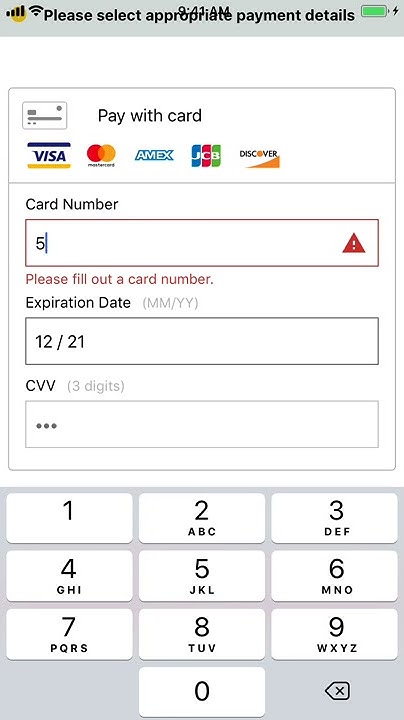 Braintree Ionic iOS Card Number Input box issue - YouTube