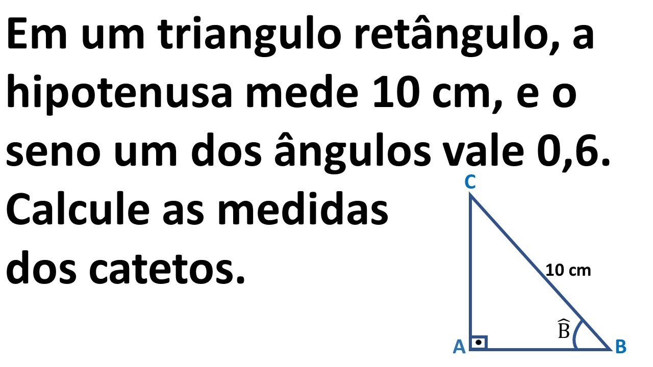 Em Um Triângulo Retângulo Um Cateto Mede 10cm - RETOEDU