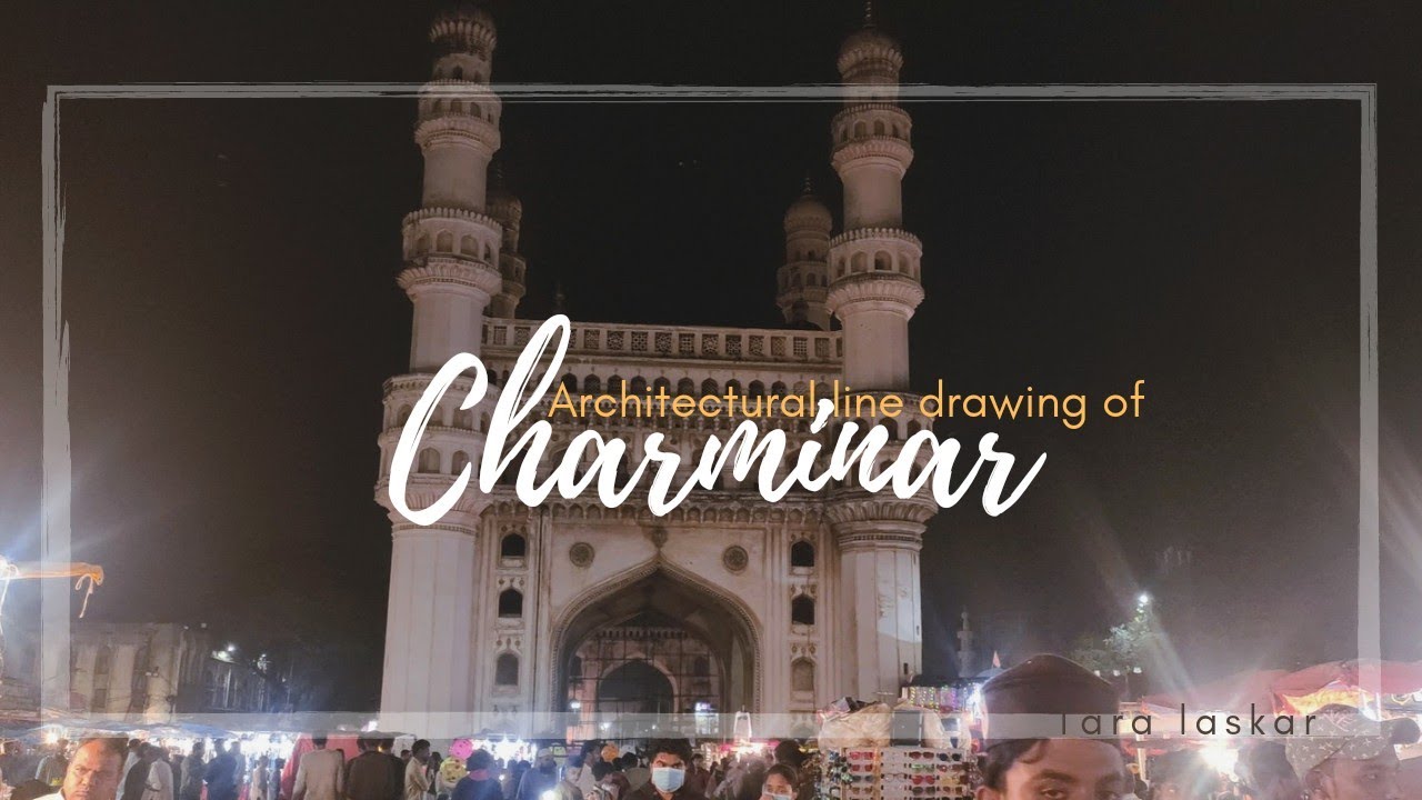 Architectural line drawing of Charminar ll - YouTube