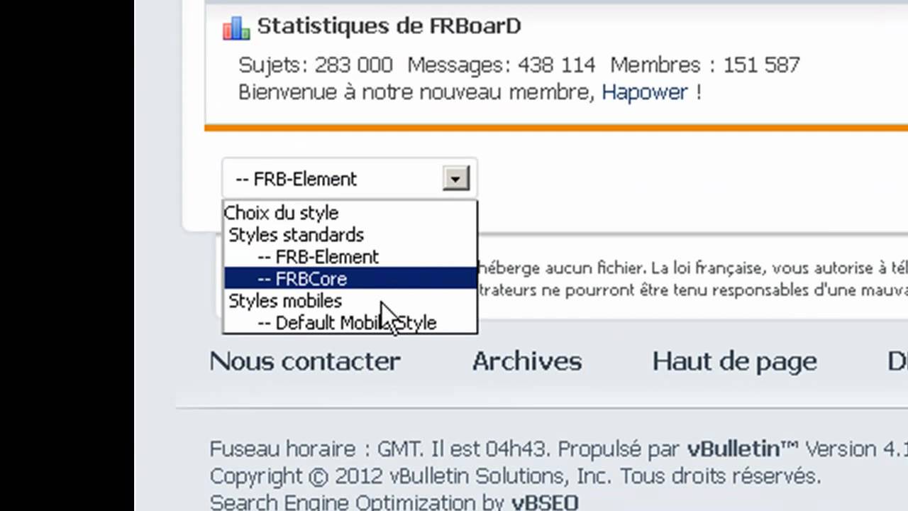 Changer de theme FRBoarD com - YouTube