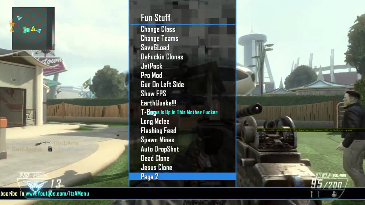 BO2 GSC Mod Menu ItzAMenuV3 Recorded By FeroModzHD - YouTube