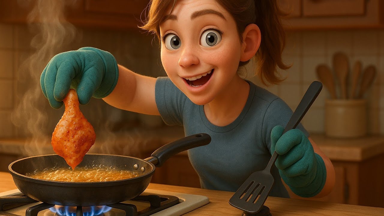 Crispy Fried chicken 🍗 | animated cooking vlog #cooking #friedchicken # ...