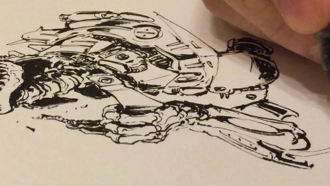 Shinji Nishikawa Drawing “HALLOWEEN GODZILLA” - YouTube