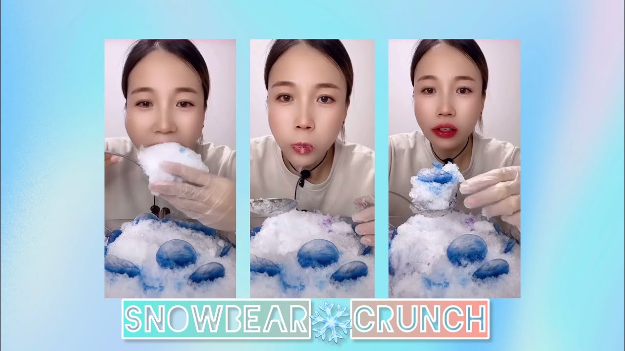 WHITE ICE | SHAVED ICE | ICE CHIPS | PURPLE ICE | ICE EATING ASMR ...