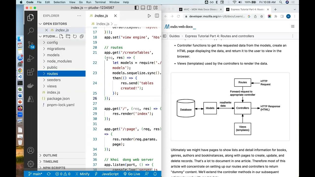 11 Cấu trúc ứng dụng Web Express theo mô hình MVC - YouTube