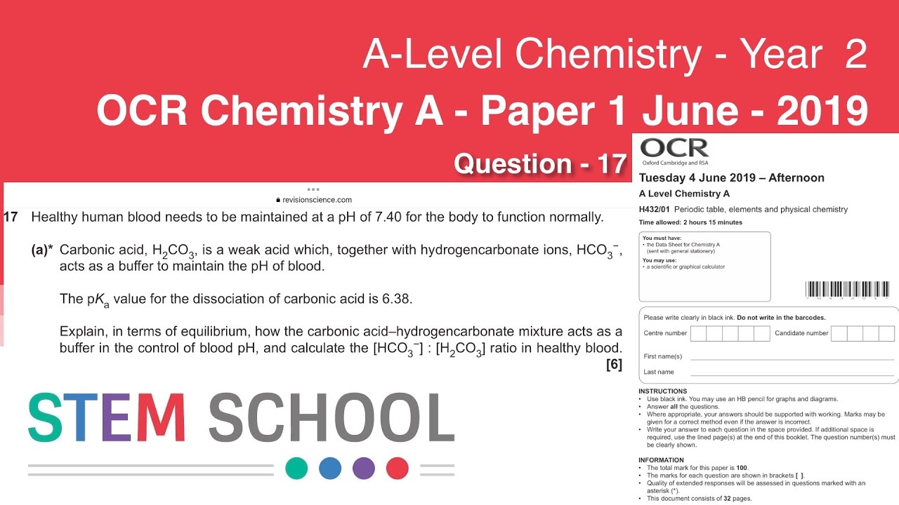 OCR - A level Chemistry A - Past paper June - 2019 - Paper - 1 ...