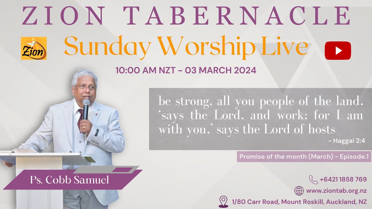 ZION TABERNACLE - 03 March 2024 - Sunday Worship Service - LIVE - YouTube