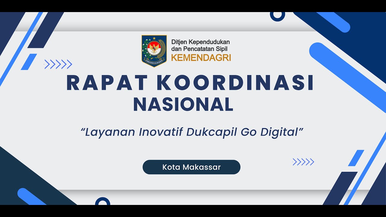Layanan Inovatif Dukcapil Go Digital Rakornas I di Kota Makassar - YouTube