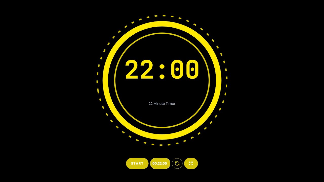 22 Minute Timer - Traditional Clock - YouTube