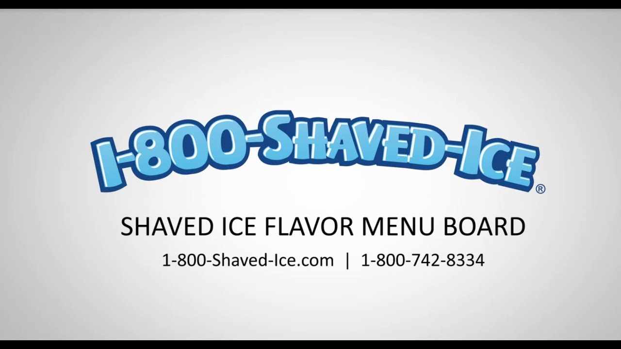 Shaved Ice and Snow Cone Menu Board - YouTube