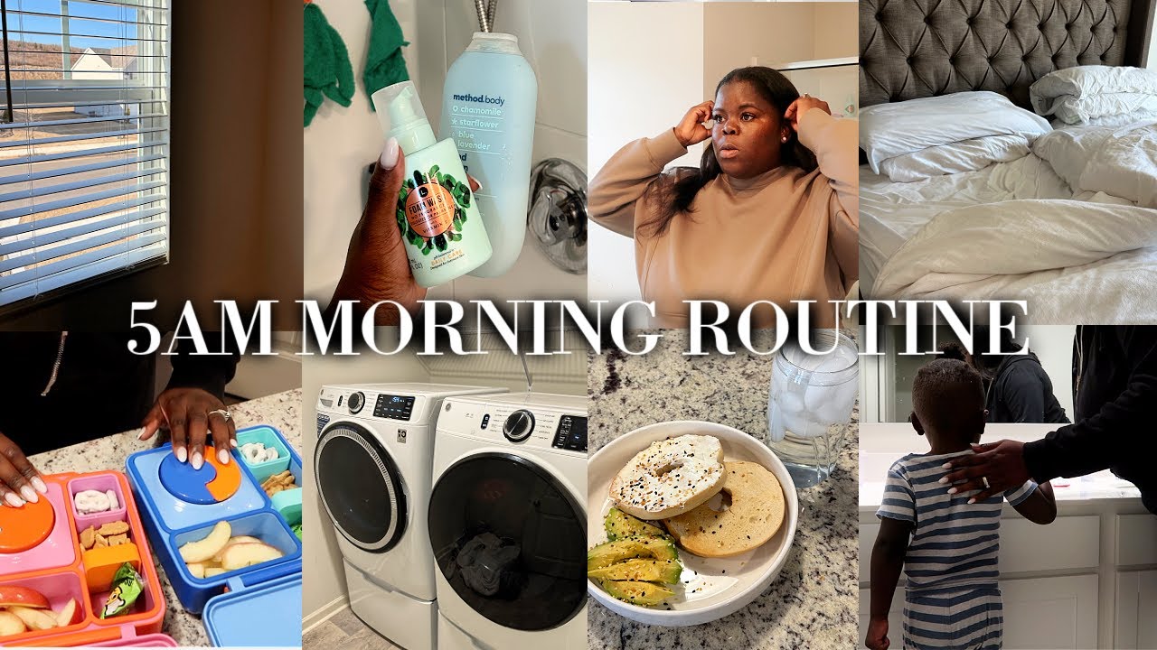 5AM REALISTIC MORNING ROUTINE // MOM OF 3 - YouTube