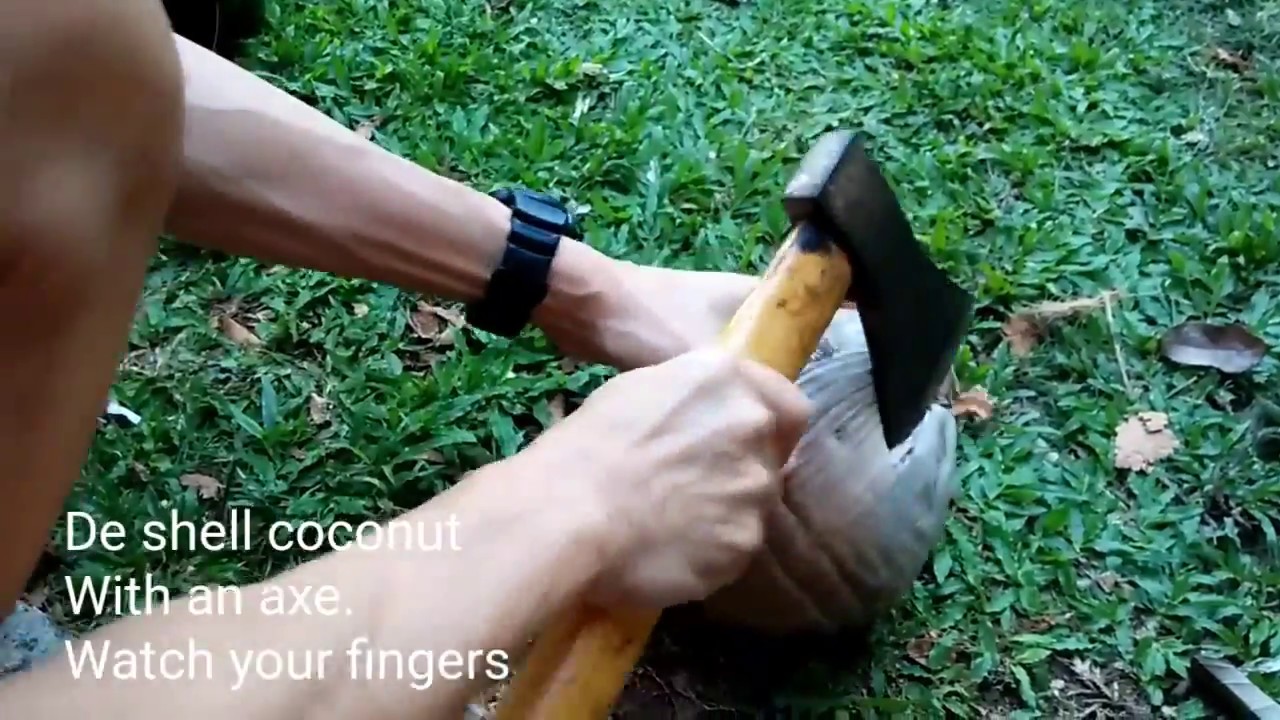Axe vs coconut - YouTube