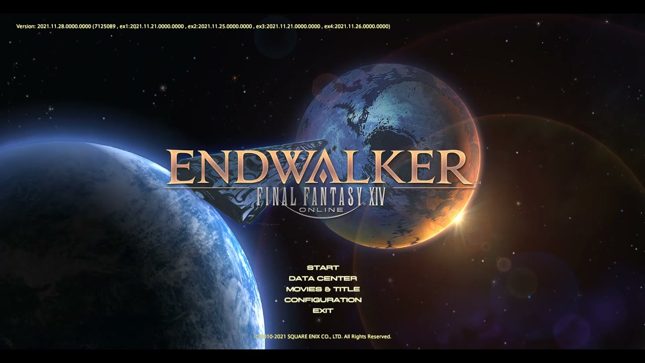 FINAL FANTASY XIV Endwalker login screen - YouTube