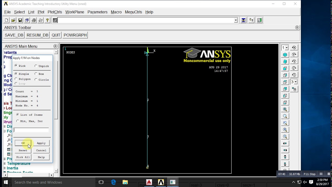 One Dimensional Analysis using Ansys - YouTube