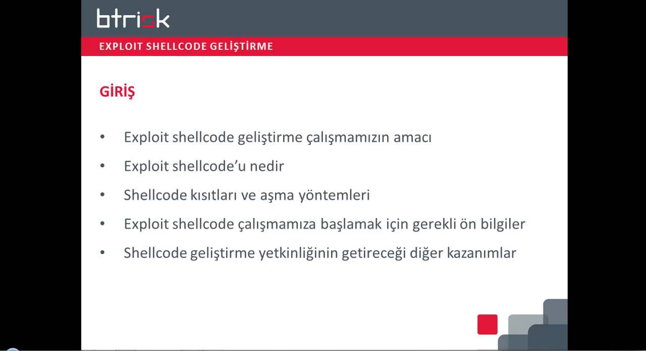 Exploit Shellcode Geliştirme Bölüm 1 Giriş Youtube