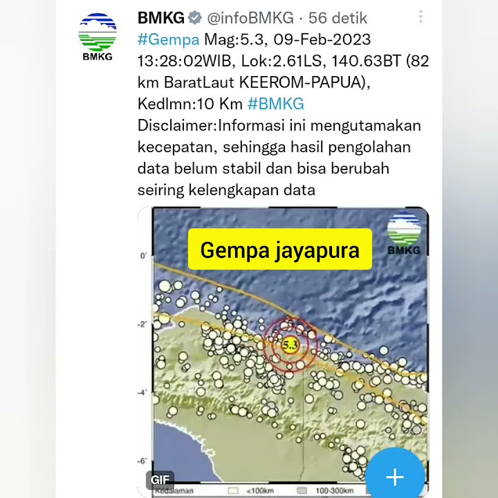Gempa bumi hari ini guncang jayapura kamis 9 Februari 2023 #shorts #gempajayapura #gempapapua # ...
