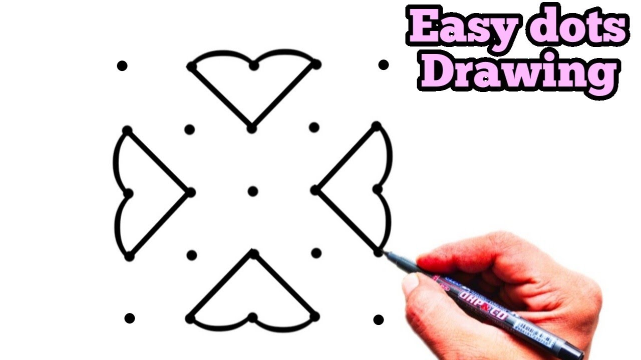 5×5 dots kolam | Daily rangoli designs | simple Apartment kolam | easy ...