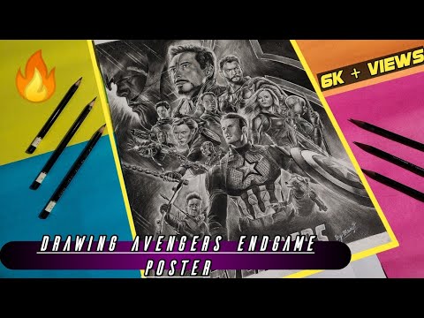Drawing Avengers || Avengers Endgame poster|| Artloverbiswajit - YouTube