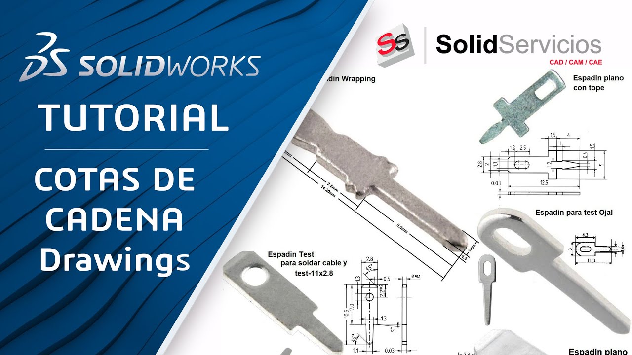 SOLIDWORKS TUTORIAL Cotas en Cadena | Drawings - YouTube