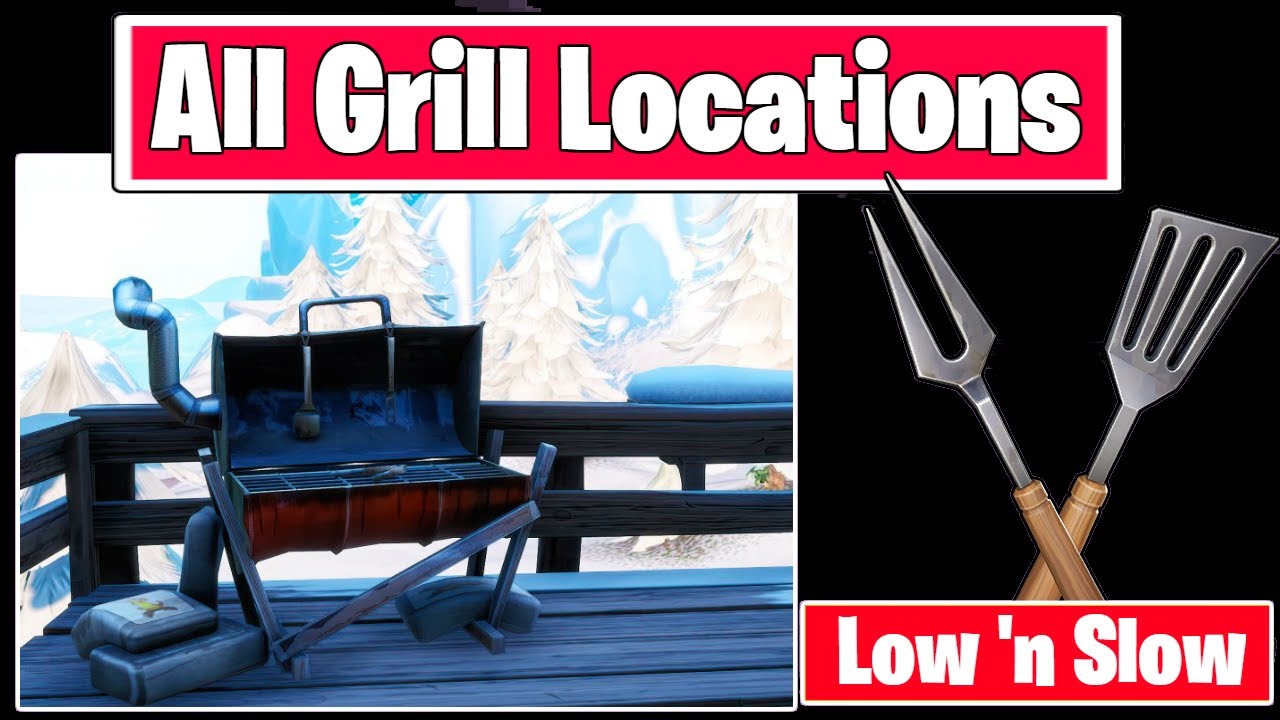 All Grill Locations | Fortnite 14 Days of Summer Challenges - YouTube