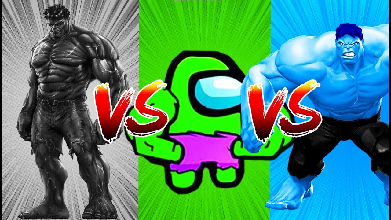 SUPERHERO COLOR DANCE CHALLENGE Black Hulk vs Among us vs Blue Hulk ...