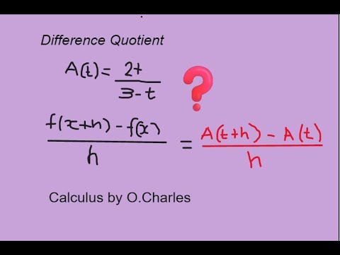 How to solve functions on difference quotient - YouTube