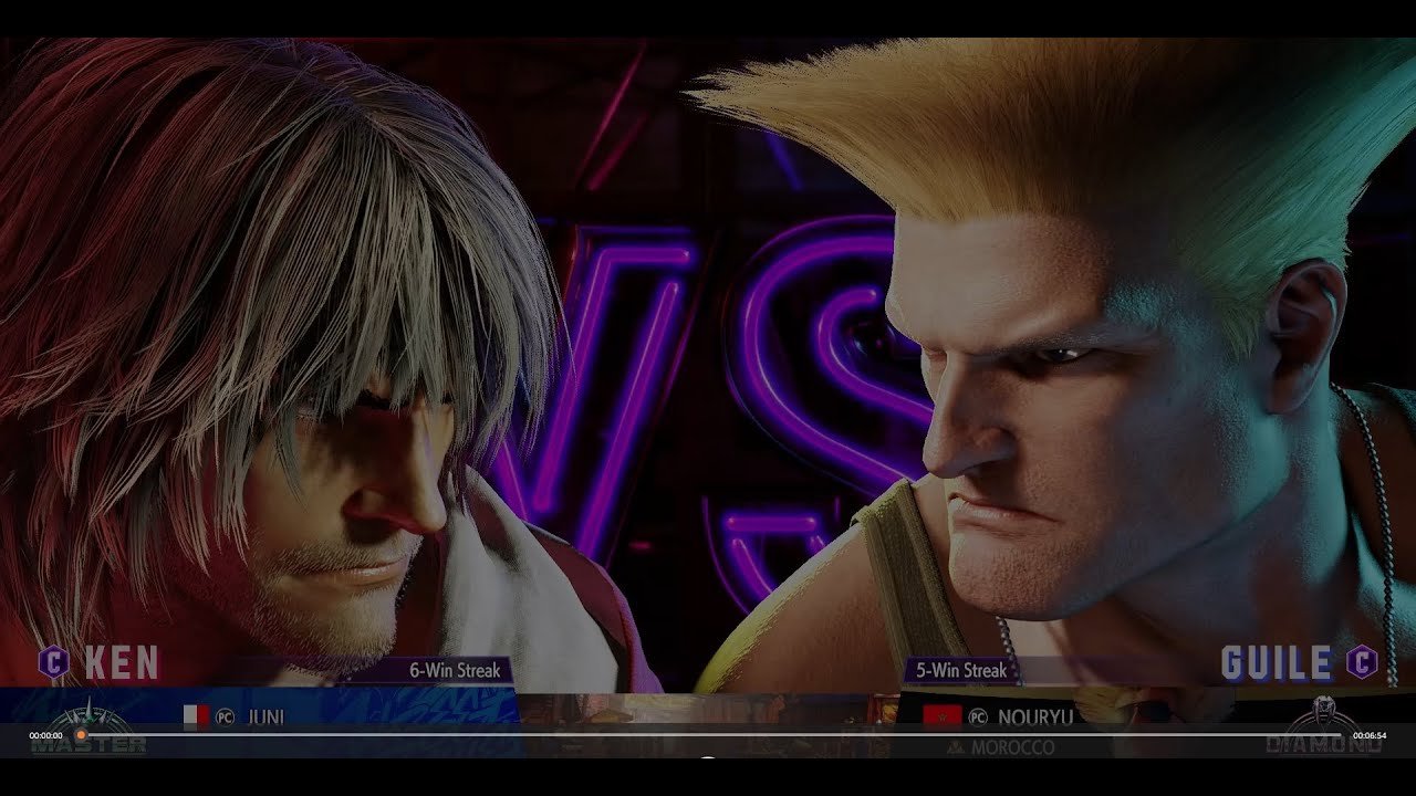JUNI (Ken) vs NOURYU (Guile) Ranked Match SF6 - YouTube