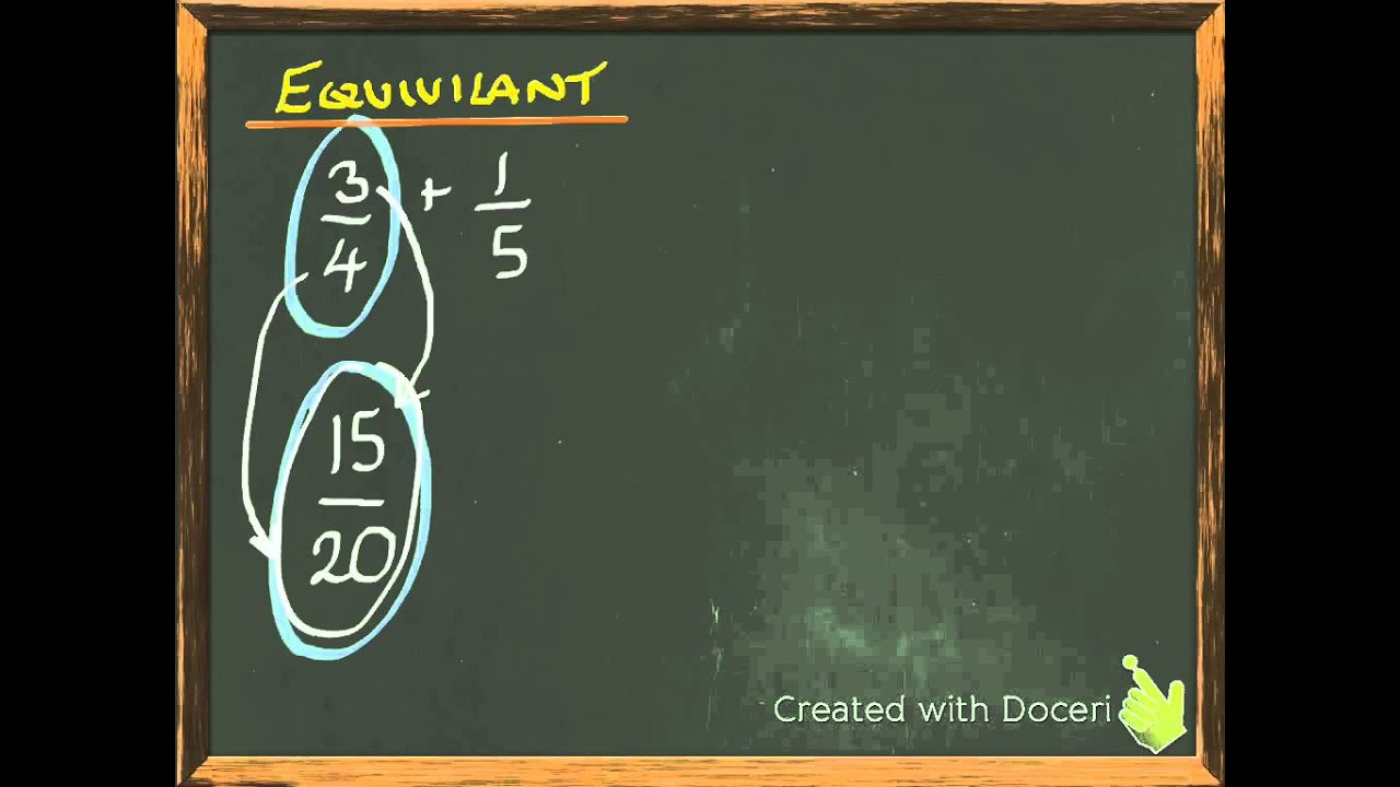 Fractions 3.5 ADDING fractions - 3 methods - YouTube