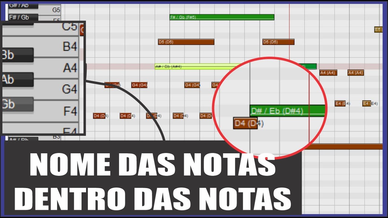 NOME NAS NOTAS DO REAPER E NO PIANO ROLL - YouTube