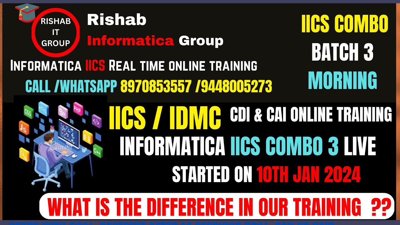 Demo | Morning Batch | Informatica IICS/IDMC COMBO Batch 3 | CDI & CAI ...