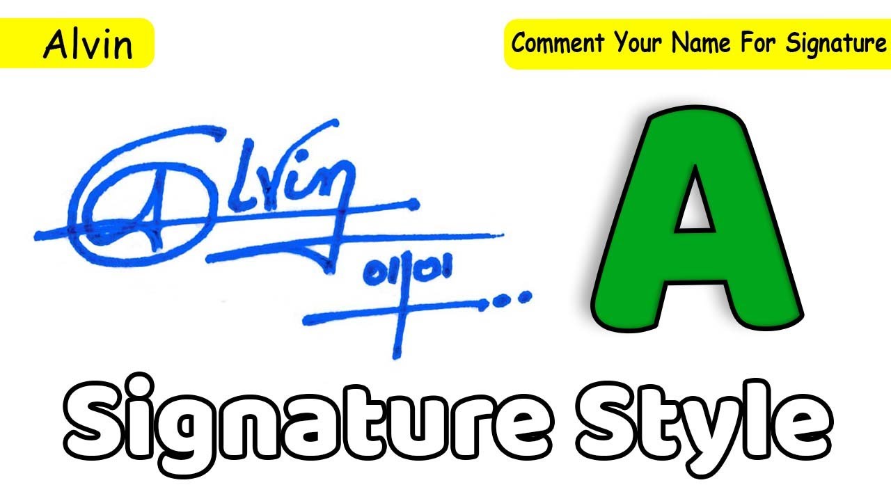 ️ Alvin Name Signature Style Request Done - YouTube