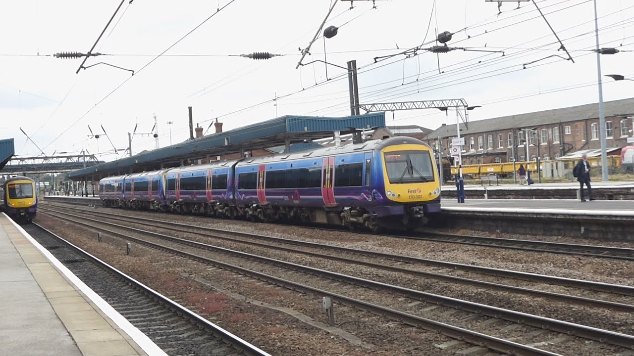 Double TransPennine Express Class 170 leaves Doncaster (29/6/15) - YouTube