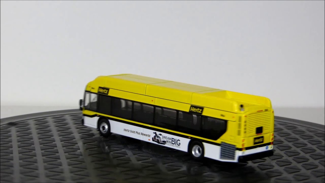 Hertz Car Rental Airport Bus 1/87 Scale New Flyer Xcelsior Transit Bus ...