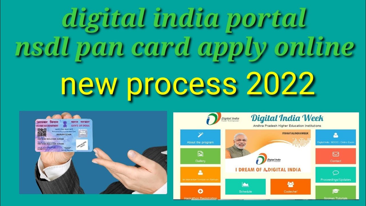 how to digital india portal nsdl pan card apply online - YouTube