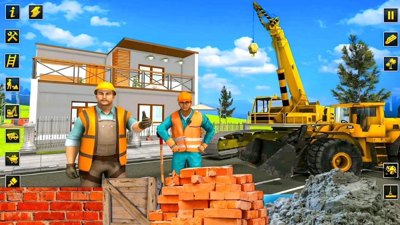 Real 3D House Construction Simulator Part 2 - City Road Construction ...