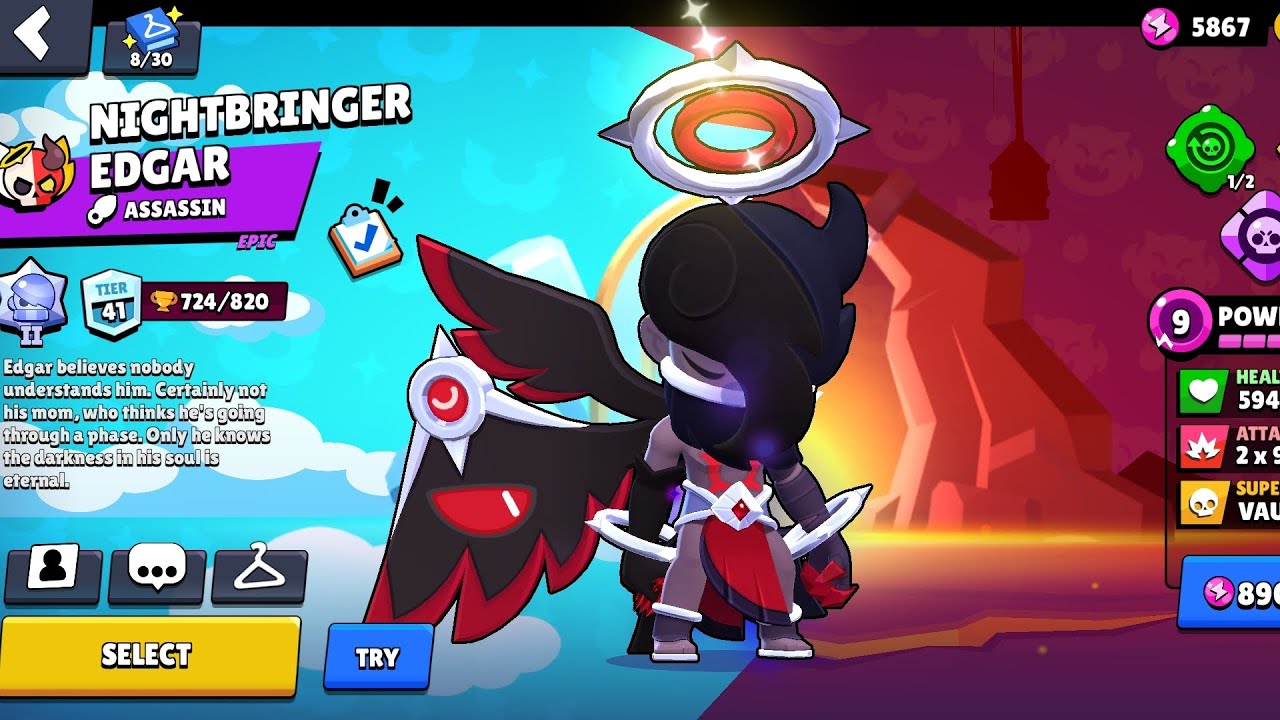 I open 17 angel star drop and get the new hypercharge Edgar skin!!!!!!! #brawlstars - YouTube