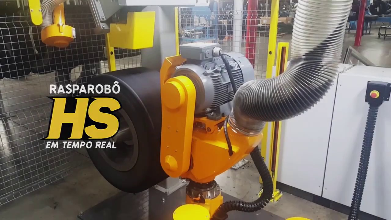 Raspadora de pneus - Raspa Robô Lukatec - YouTube