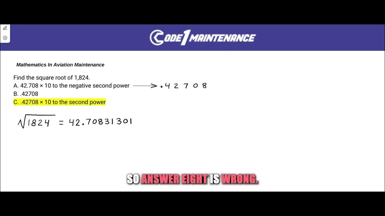 How To Calculate Square Roots | Code 1 Maintenance - YouTube