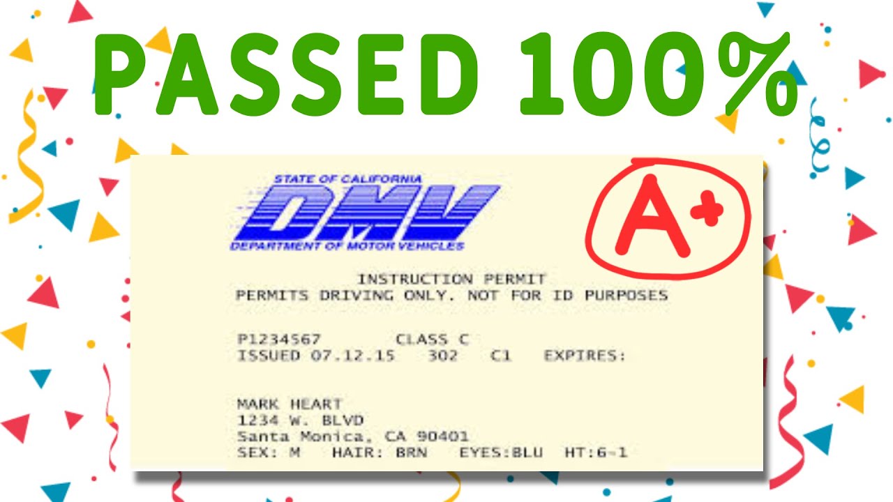 How to Pass the DMV Permit Exam First Try!!! - YouTube