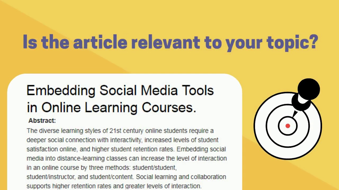 Evaluating Sources - Library Research Tutorial - YouTube