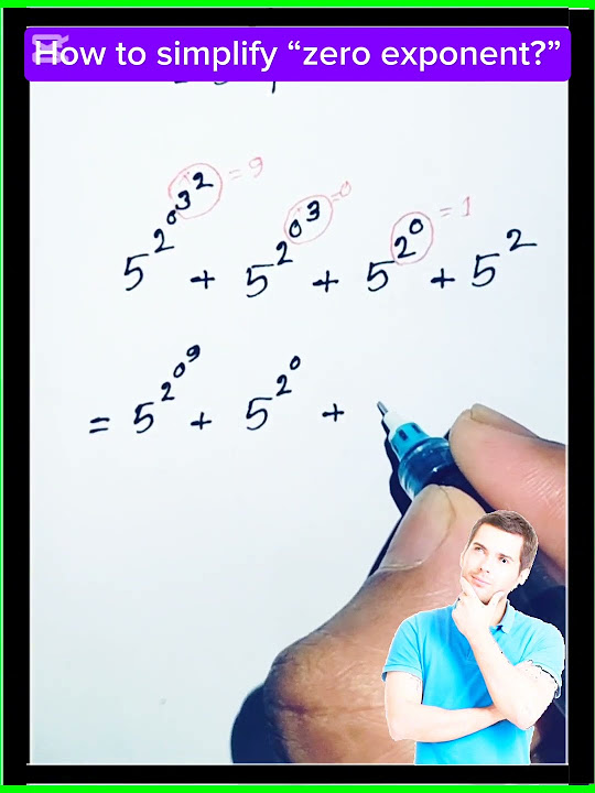 Super simplify “zero exponent”. - YouTube