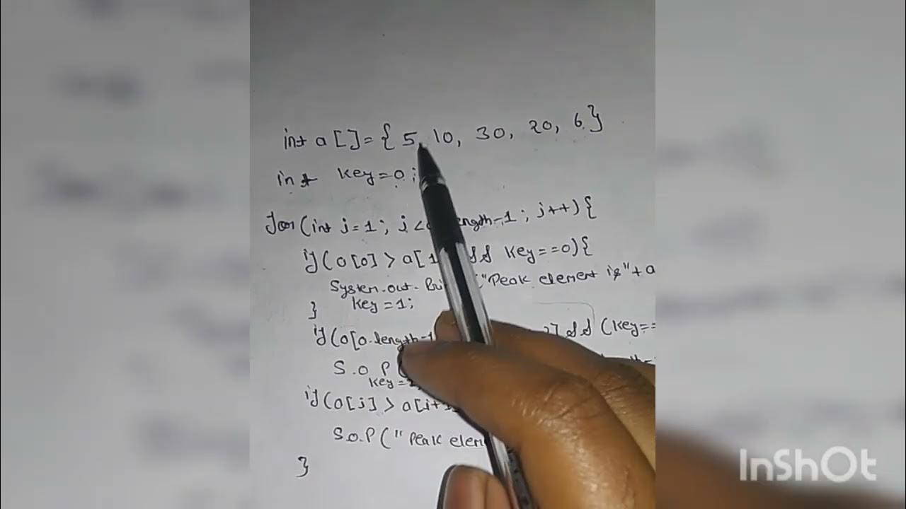 how to find peak element in array - YouTube