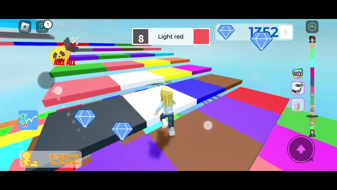 playing roblox climbing color blocks - YouTube