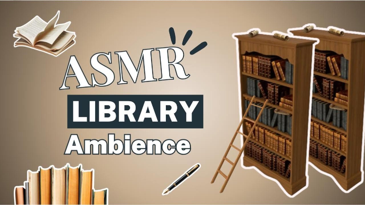 Cozy Library Ambience | Study and Relaxation 📖📚 | ASMR Sounds | Page ...